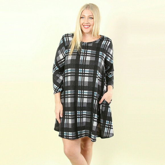 Collective Rack | Dresses | Last One Collective Rack Plaid Flare Dress ...